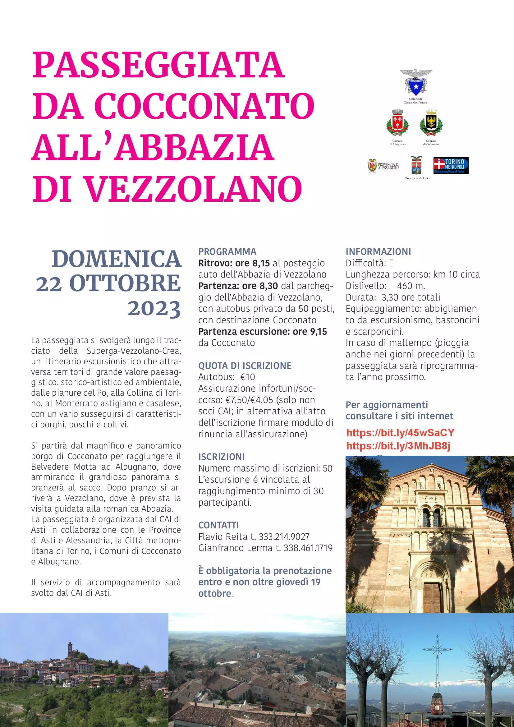 Passeggiata da Cocconato all' abbazia di Vezzolano